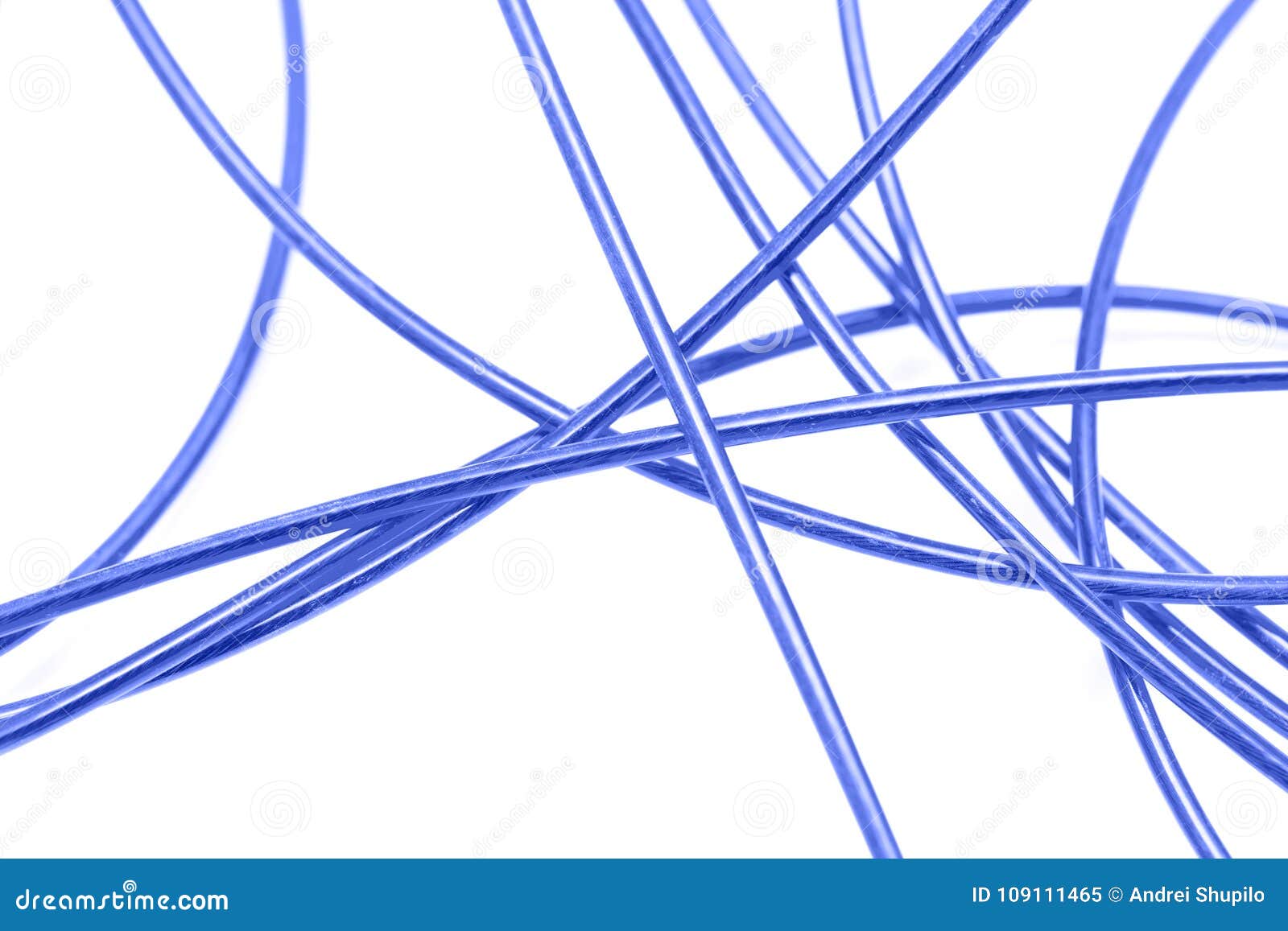 Cable Azul En Un Fondo Blanco Imagen de archivo - Imagen de negocios ...