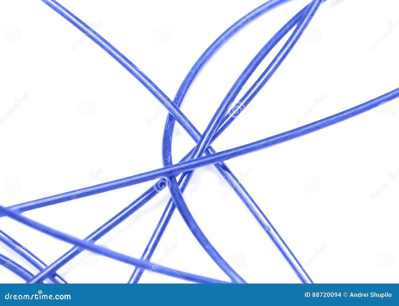 Cable Azul En Un Fondo Blanco Foto de archivo - Imagen de idea ...