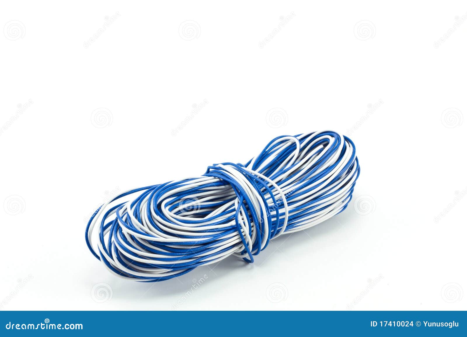 Cable azul y blanco foto de archivo. Imagen de ordenador - 17410024