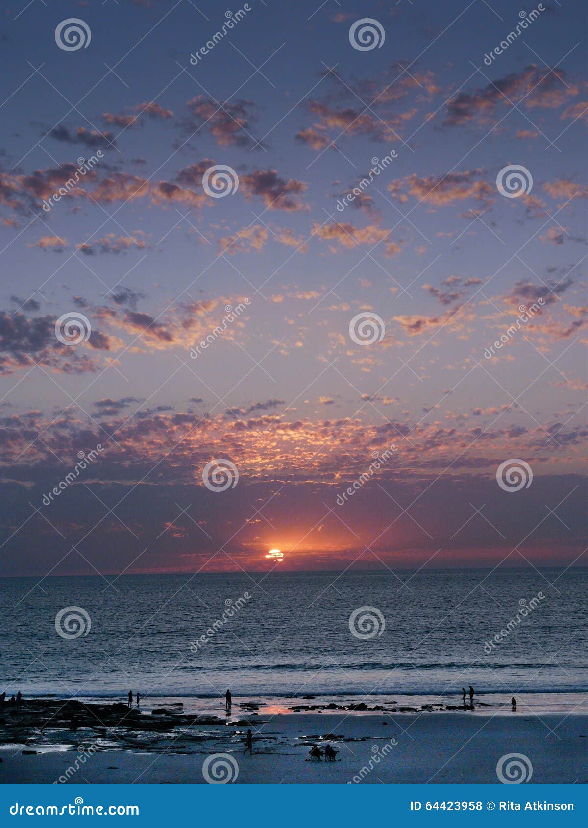 Cable Beach Western Australia at Sunset Stock Photo - Image of ...