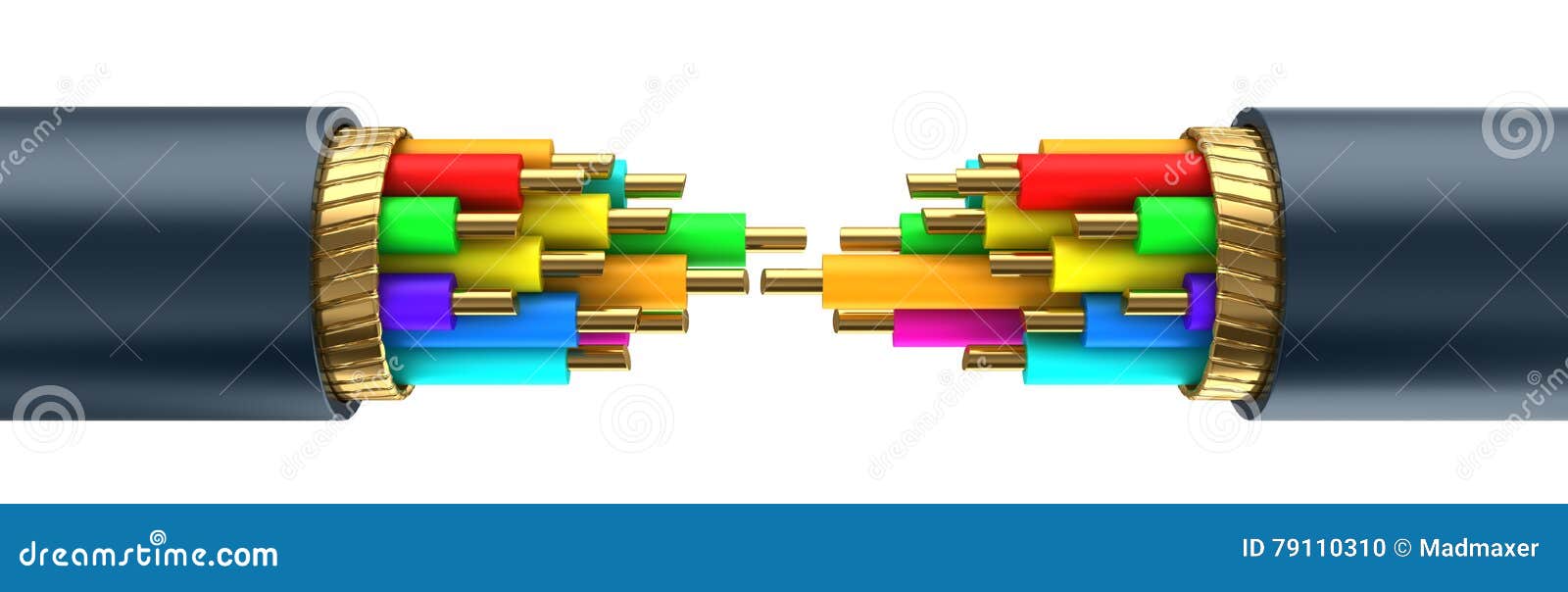 Cable break stock illustration. Illustration of electricity - 79110310