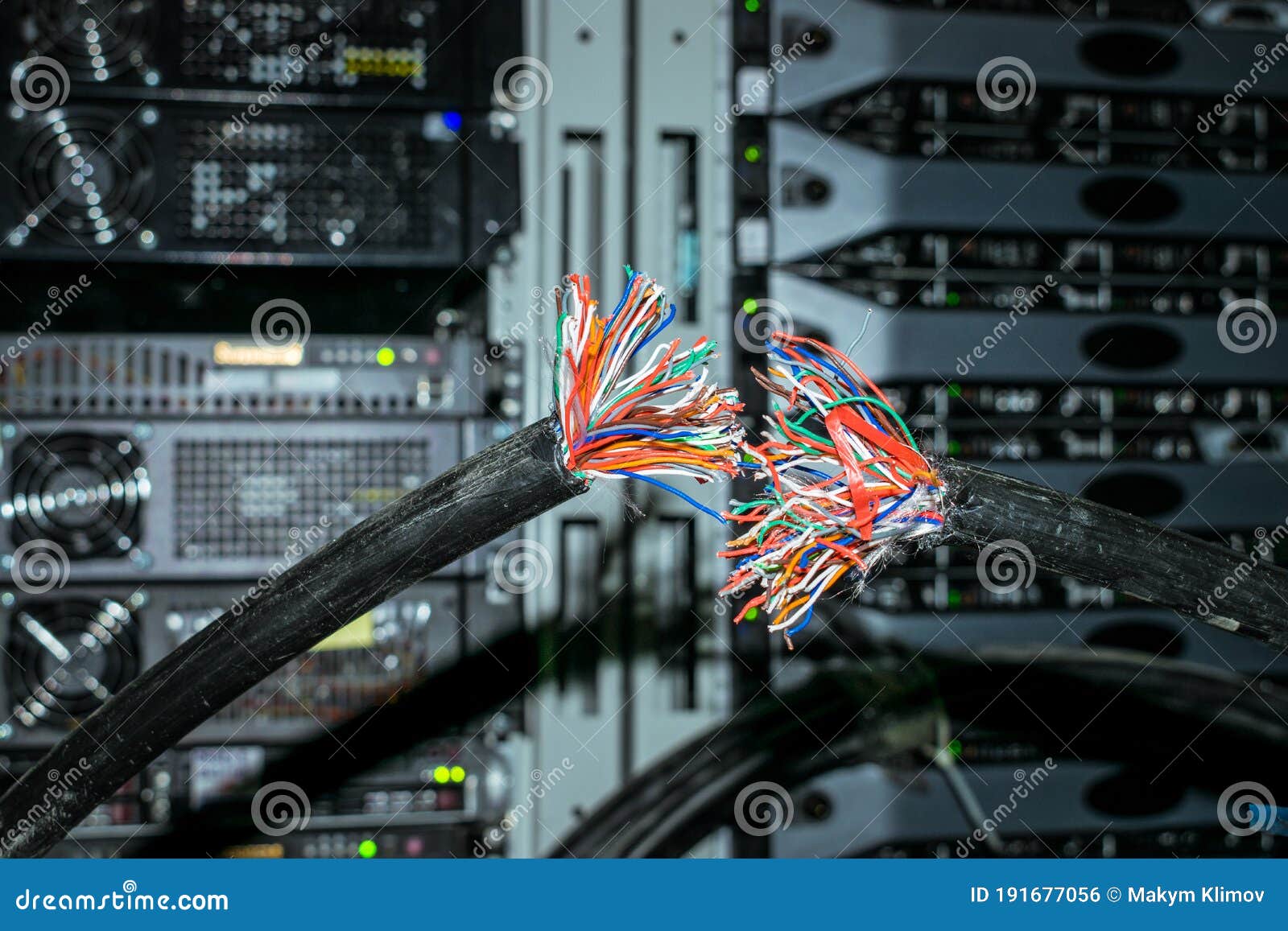 The Cable Break is in the Data Center Server Room. Loss of ...