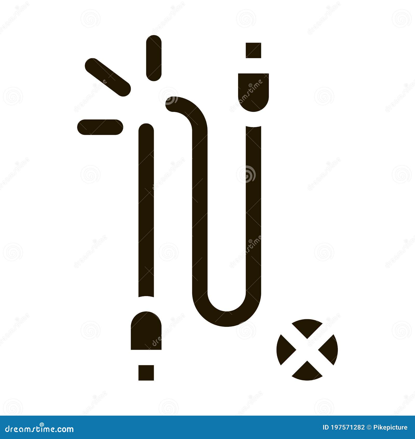 Cable Breakdown Icon Vector Glyph Illustration Stock Vector ...