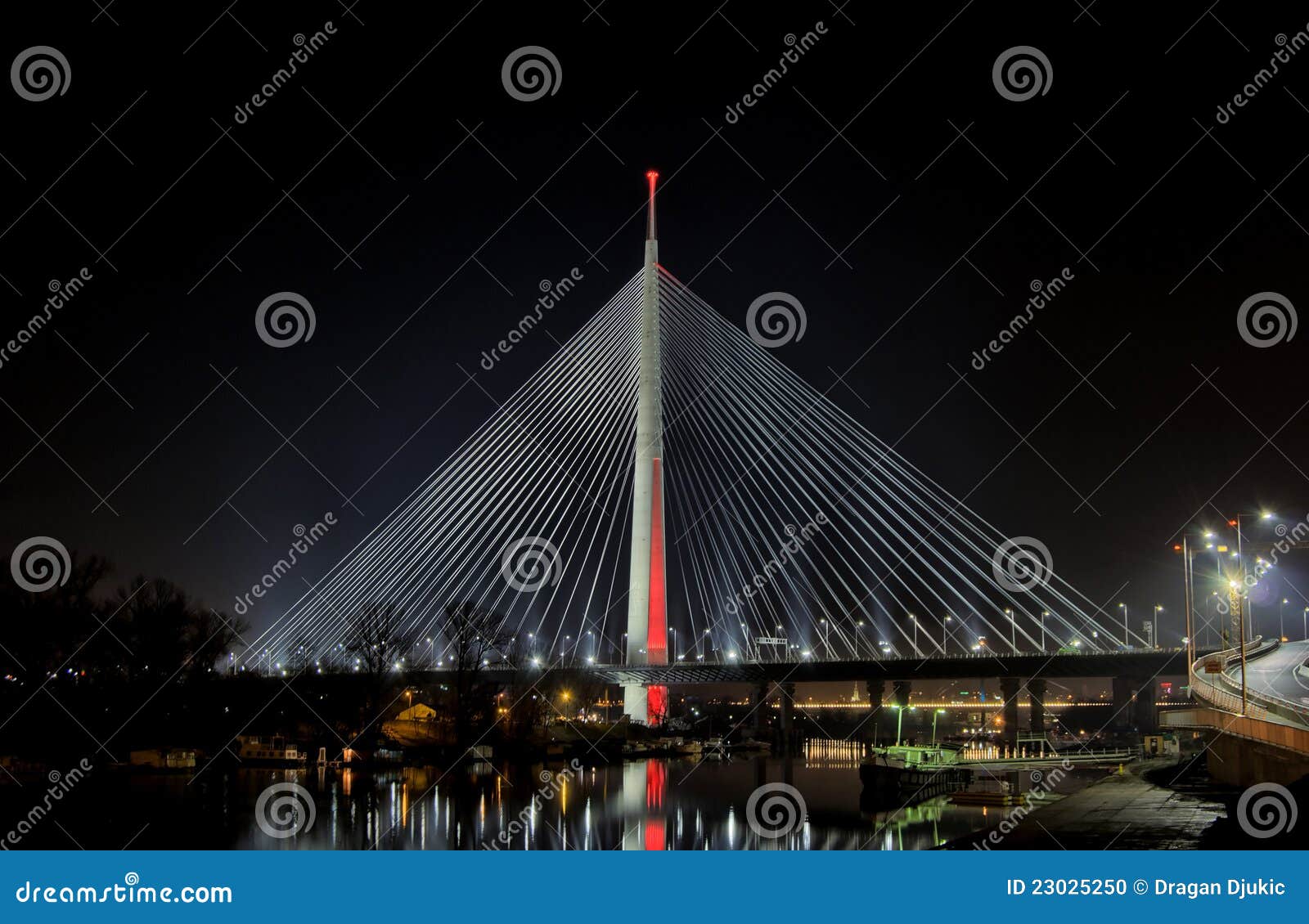 Ada Bridge. Belgrade Royalty-Free Stock Photo | CartoonDealer.com #43249269