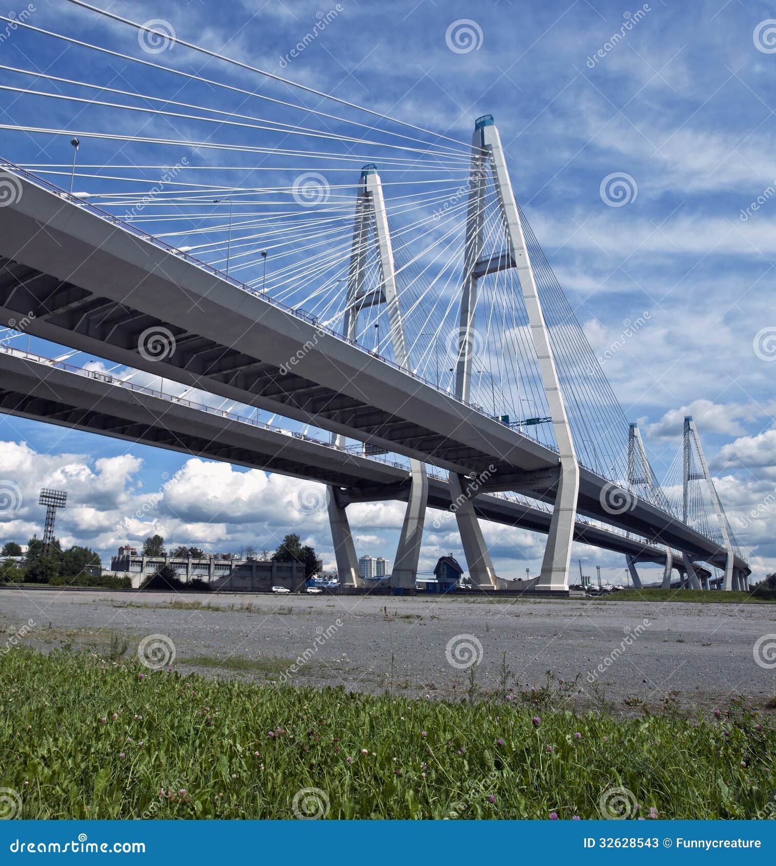 Cable bridge stock image. Image of metal, architecture - 32628543