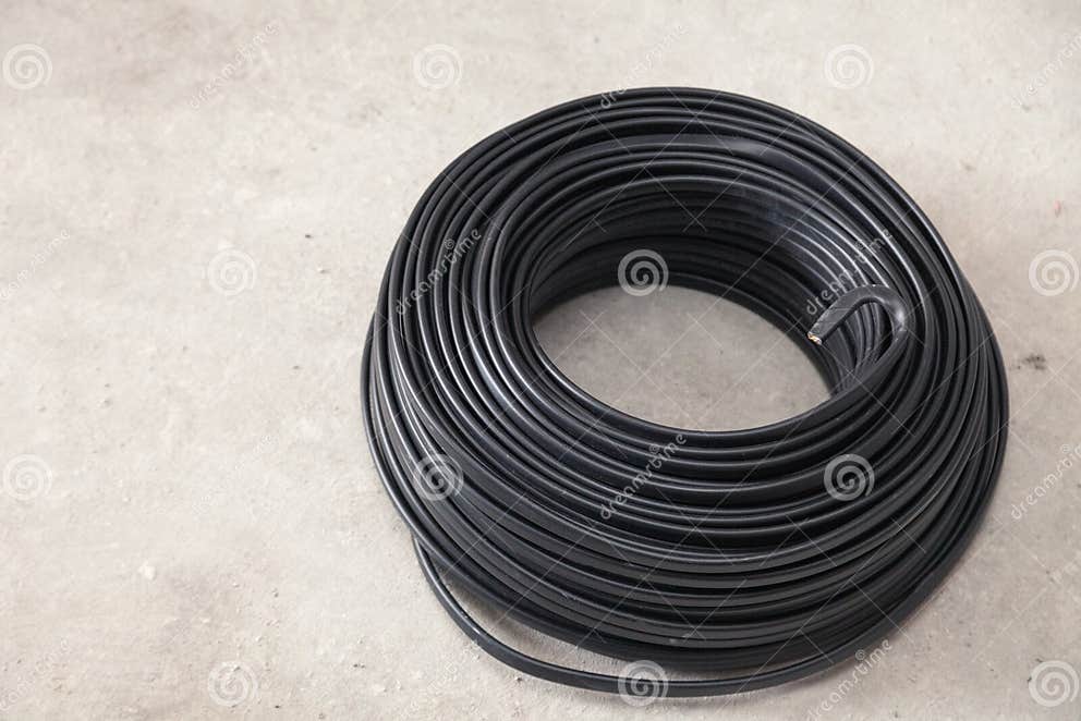 Cable Bundle. Electrical Wires on the Wall. Wiring Replacement ...