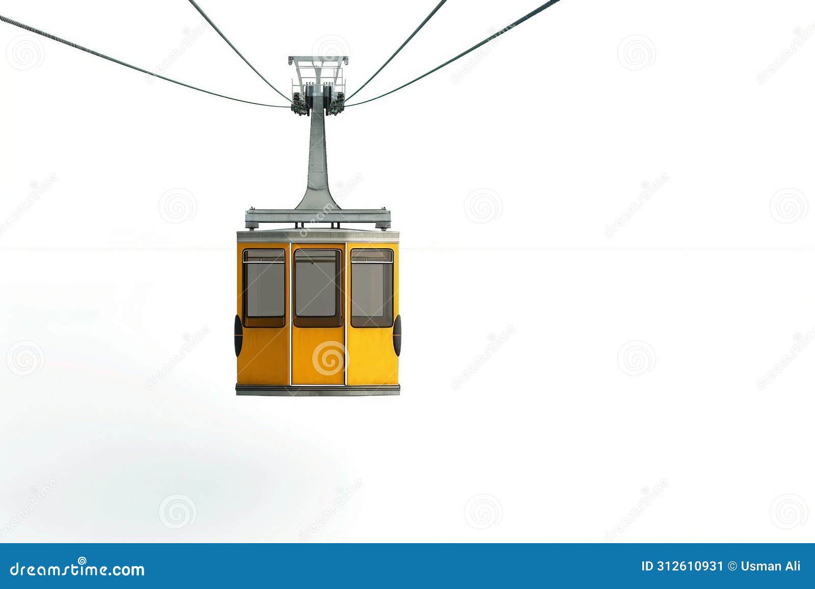 Cable Cabin on White Background Stock Image - Image of landscape, cable ...