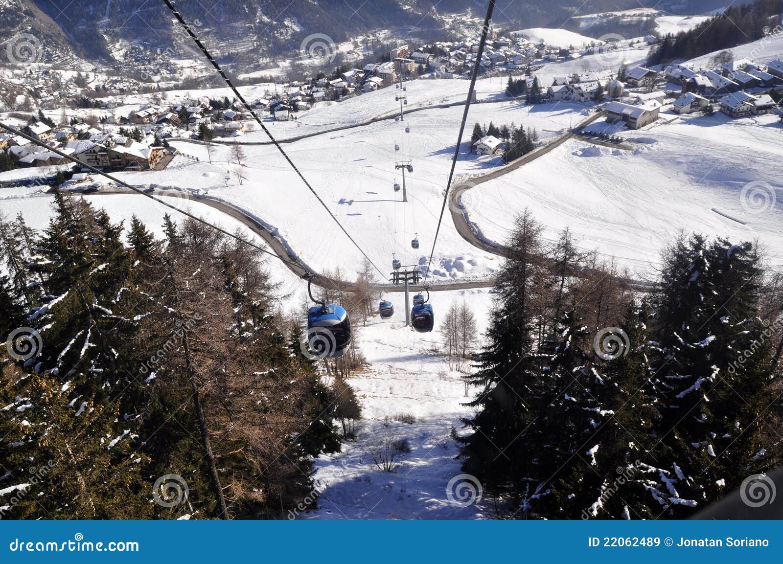 Cable car stock image. Image of views, mountain, alps - 22062489