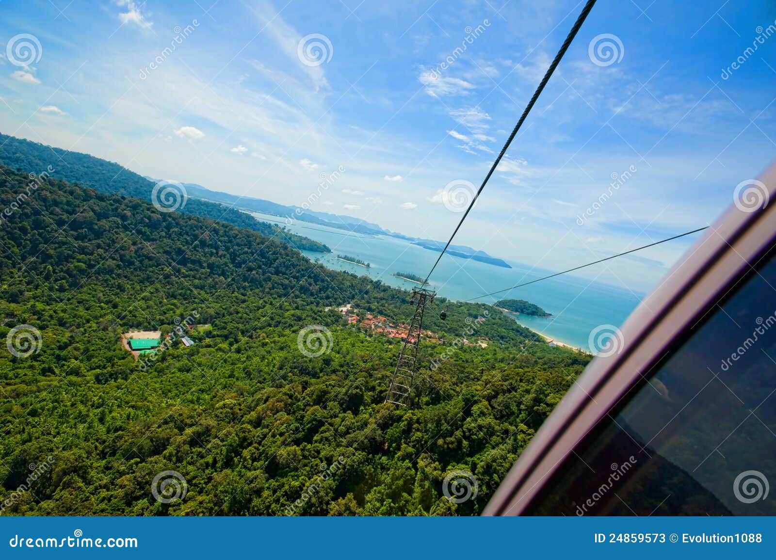 From the cable car stock image. Image of hill, scenery - 24859573