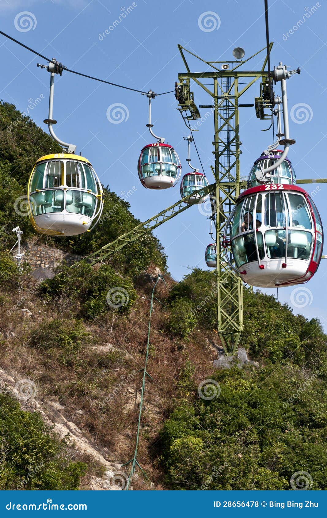 Cable car editorial stock photo. Image of construction - 28656478