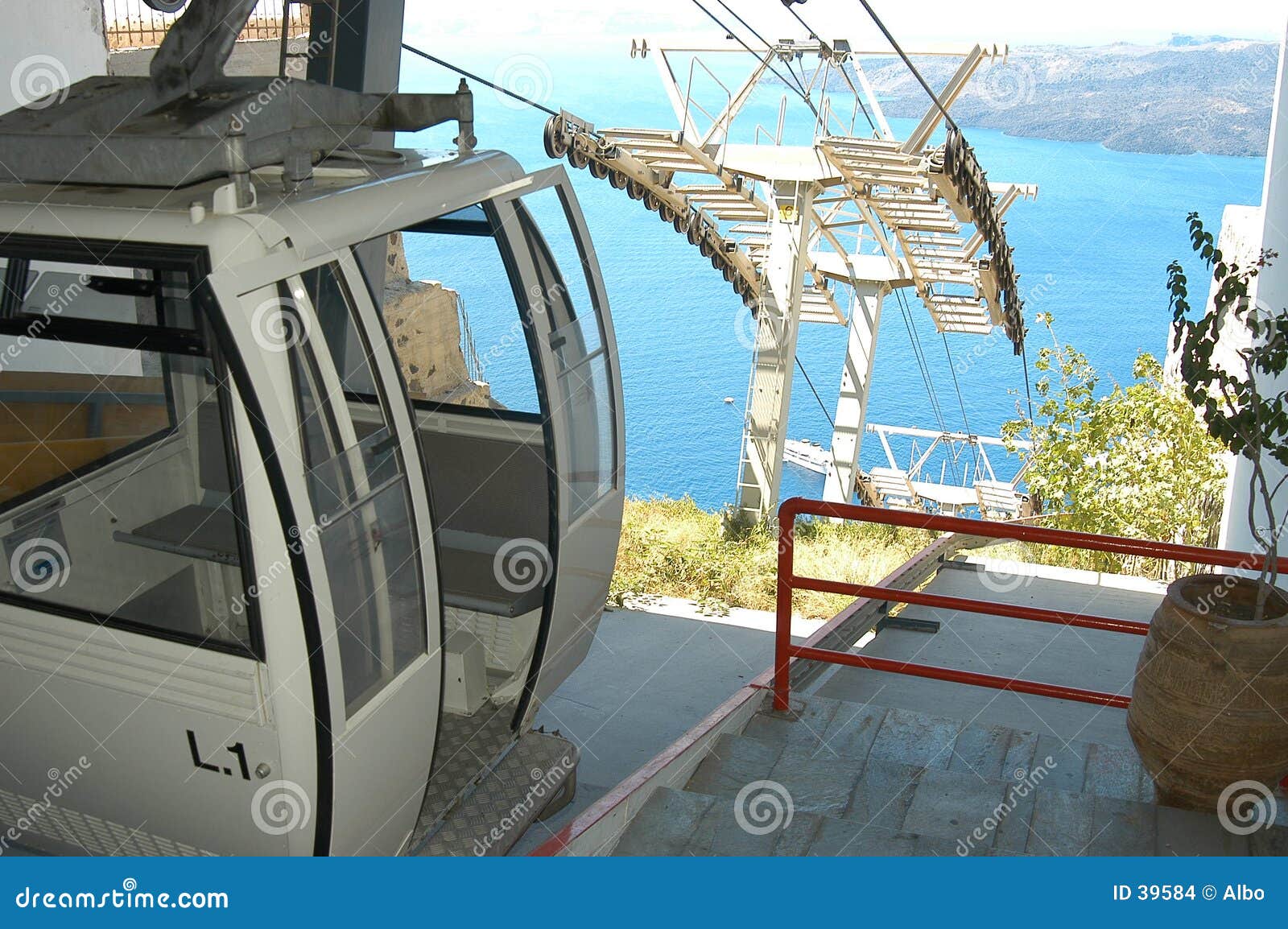 Cable car stock photo. Image of move, passengers, greece - 39584