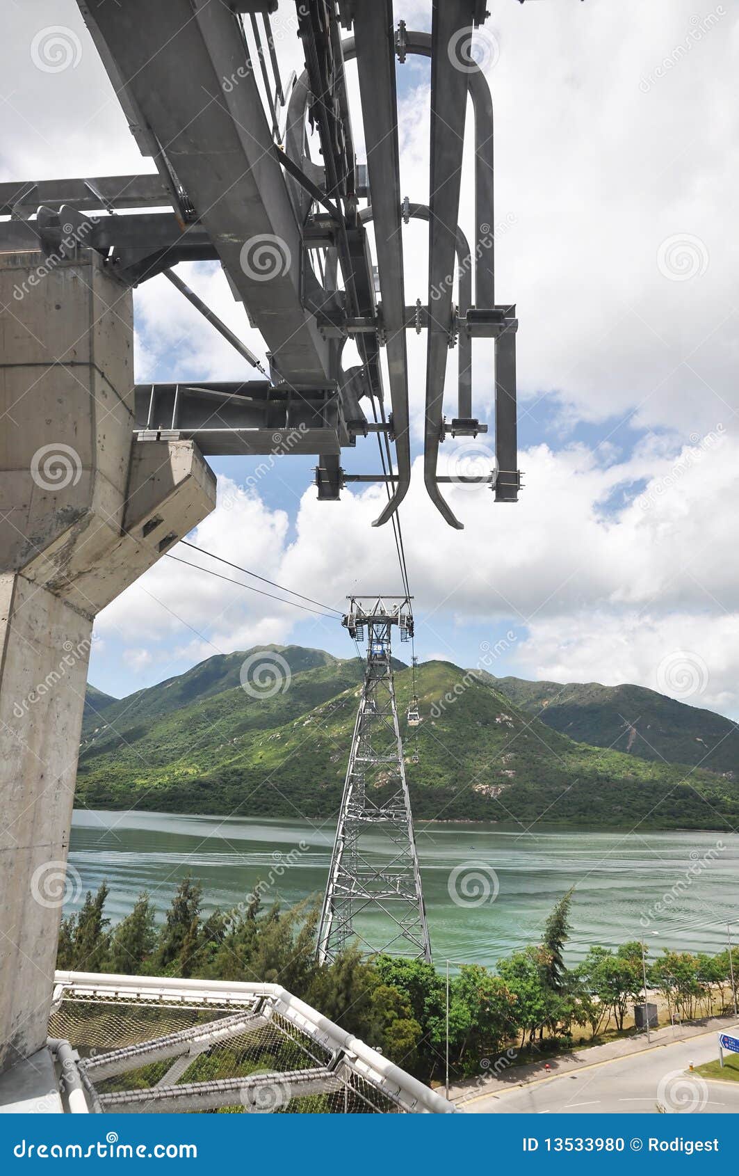 Cable Car Acoss Sea Structure Stock Photo - Image of artefact, plant ...