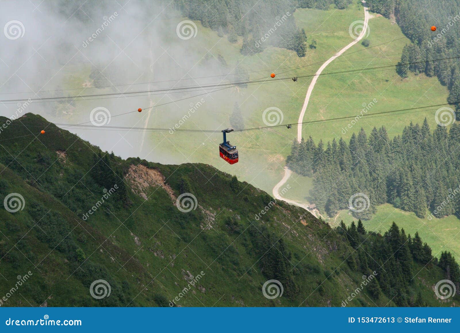 Cable car Alps stock image. Image of landscape, high - 153472613
