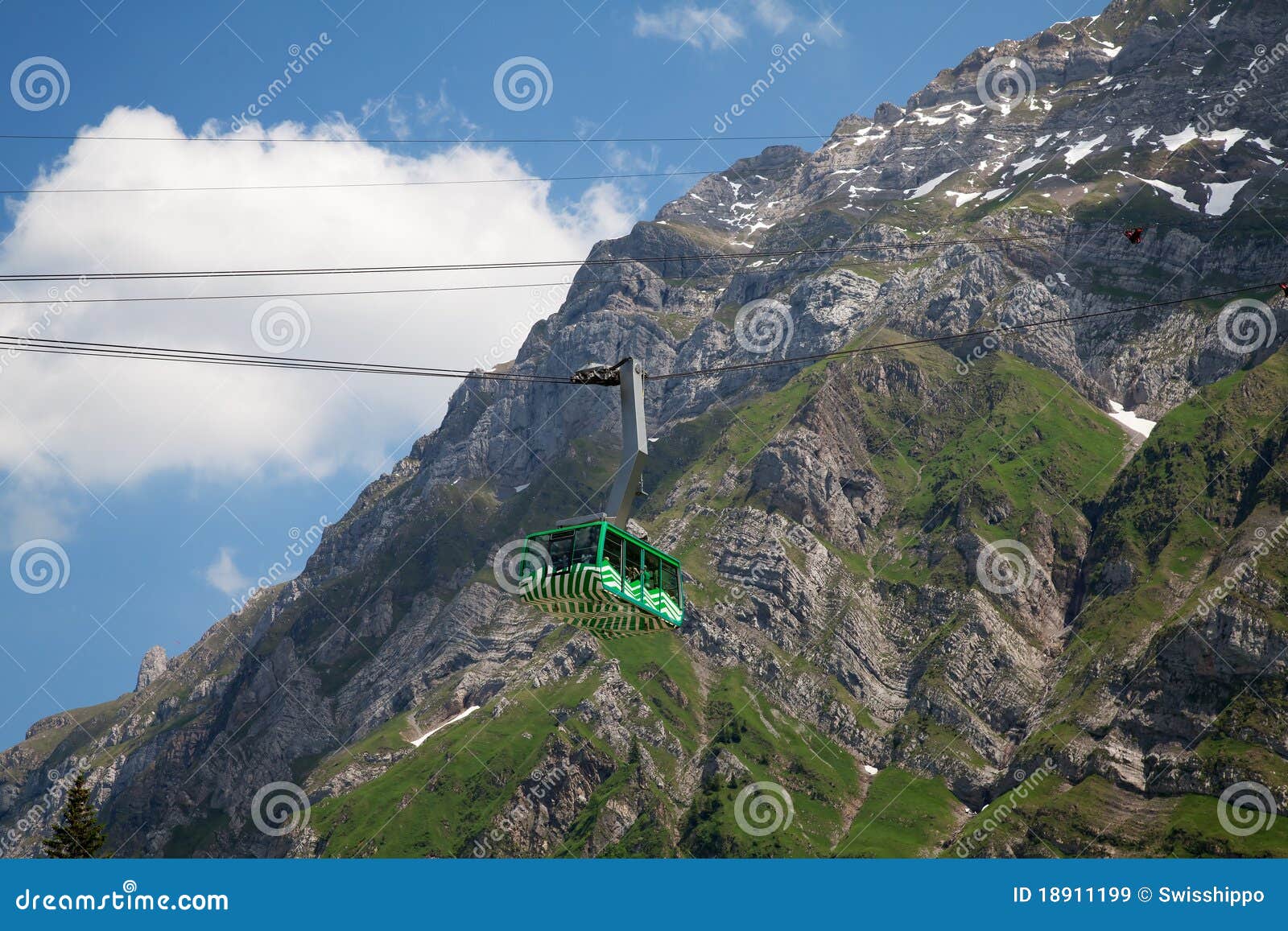 Cable car in alps stock image. Image of cable, interlaken - 18911199