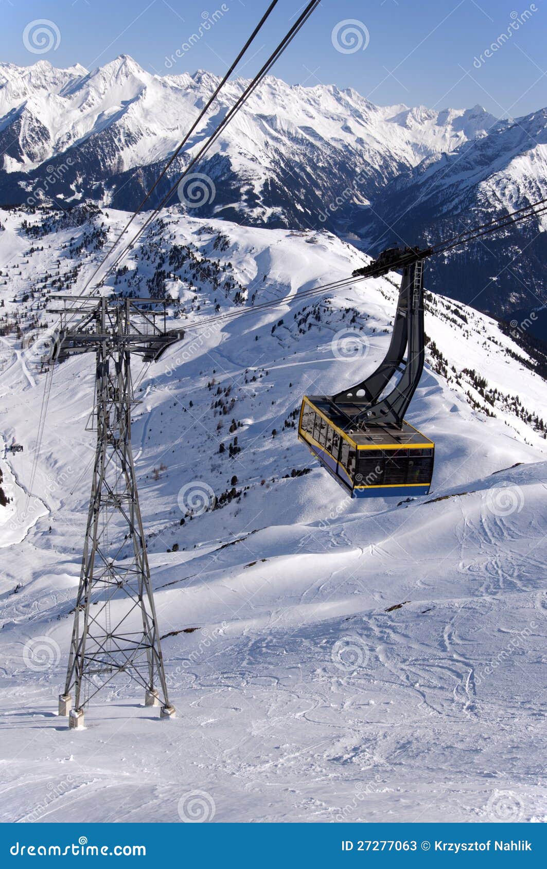 Cable Car in Alps stock image. Image of transport, wire - 27277063