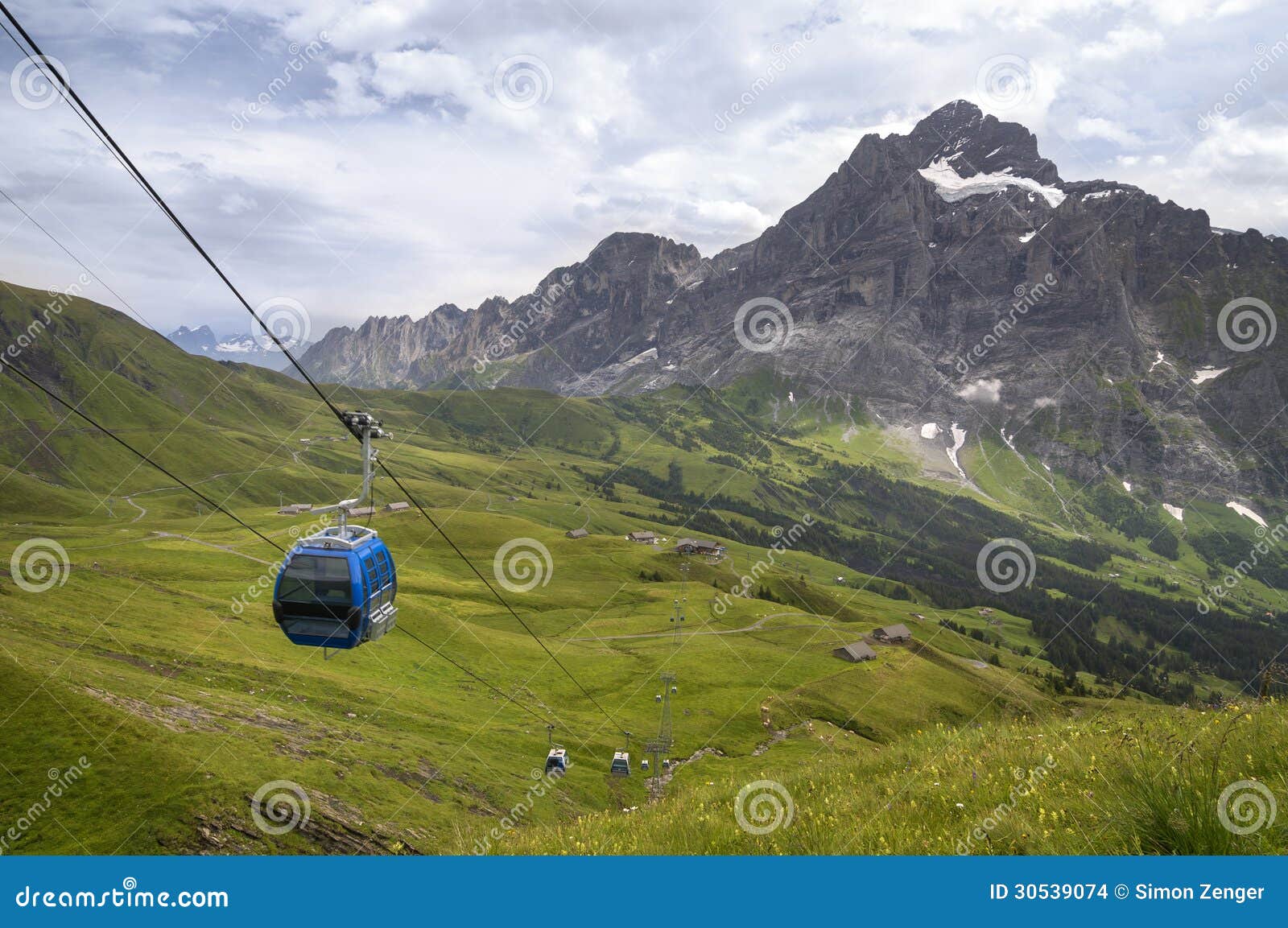 Cable Car in the alps stock photo. Image of alps, hovering - 30539074