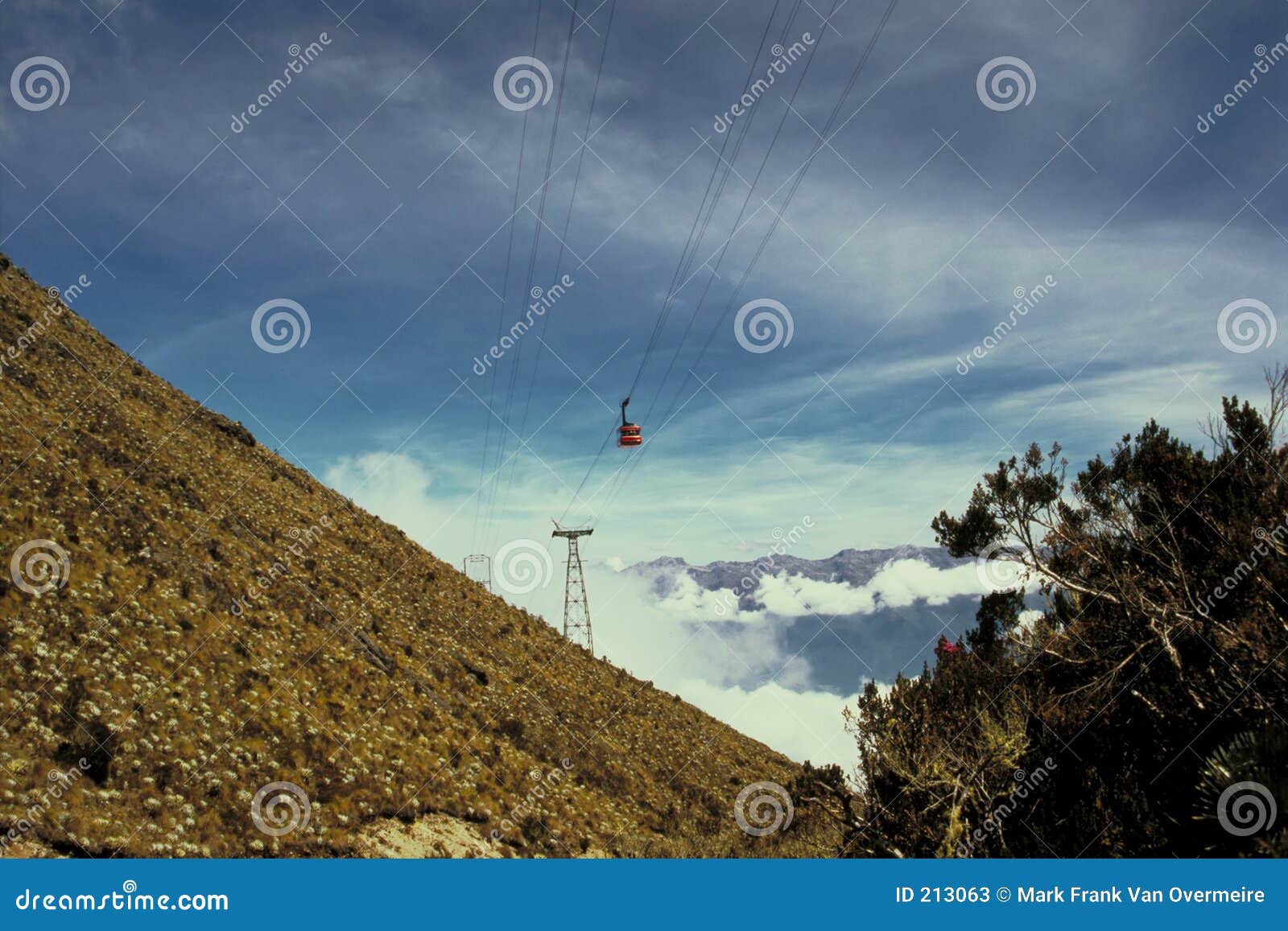 Cable Car in the Andes stock image. Image of mountain, andes - 213063