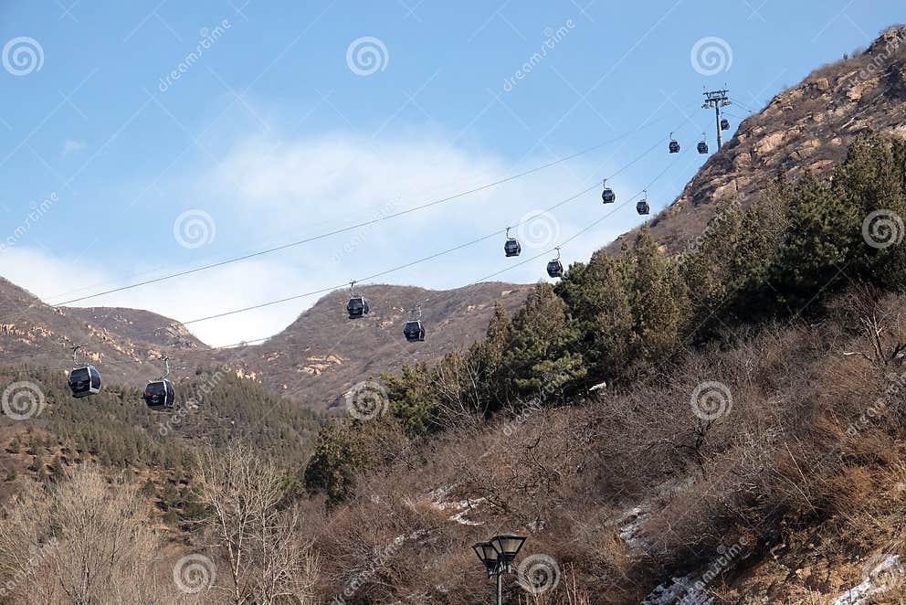 Cable Car at the Badaling Great Wall, China Editorial Image - Image of ...
