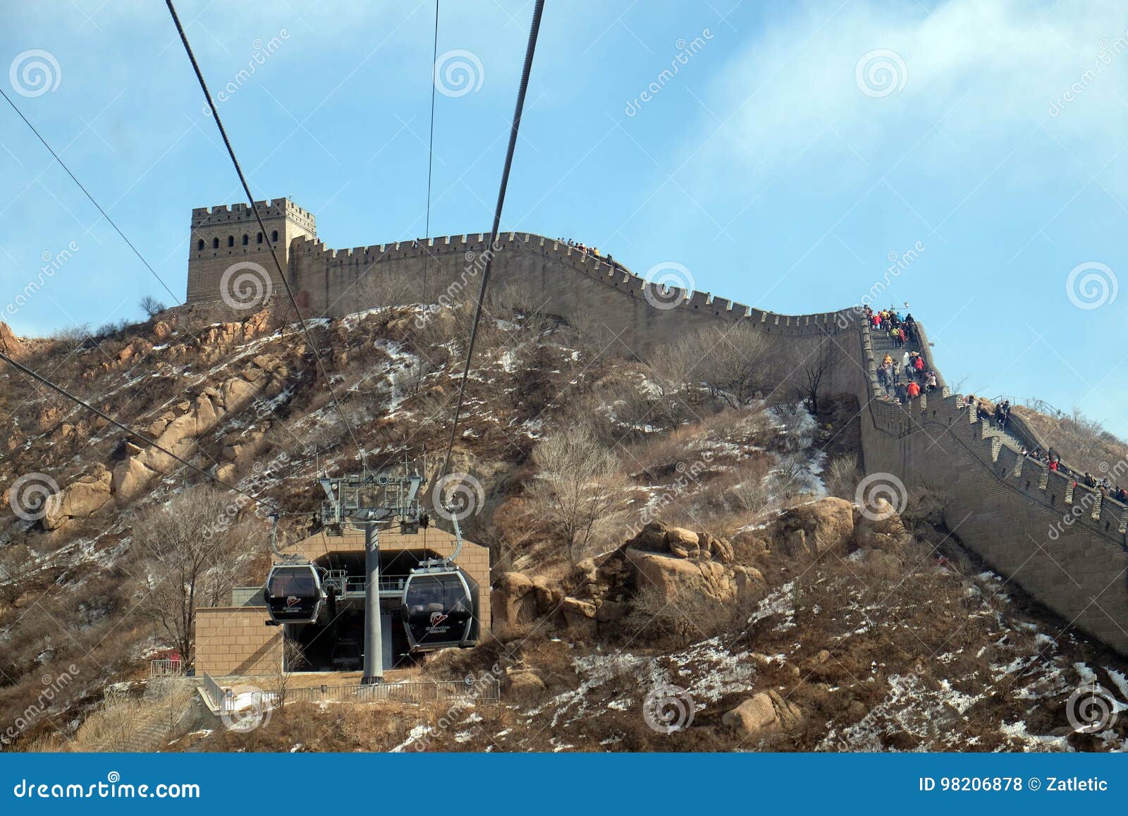 Cable Car at the Badaling Great Wall, China Editorial Stock Photo ...
