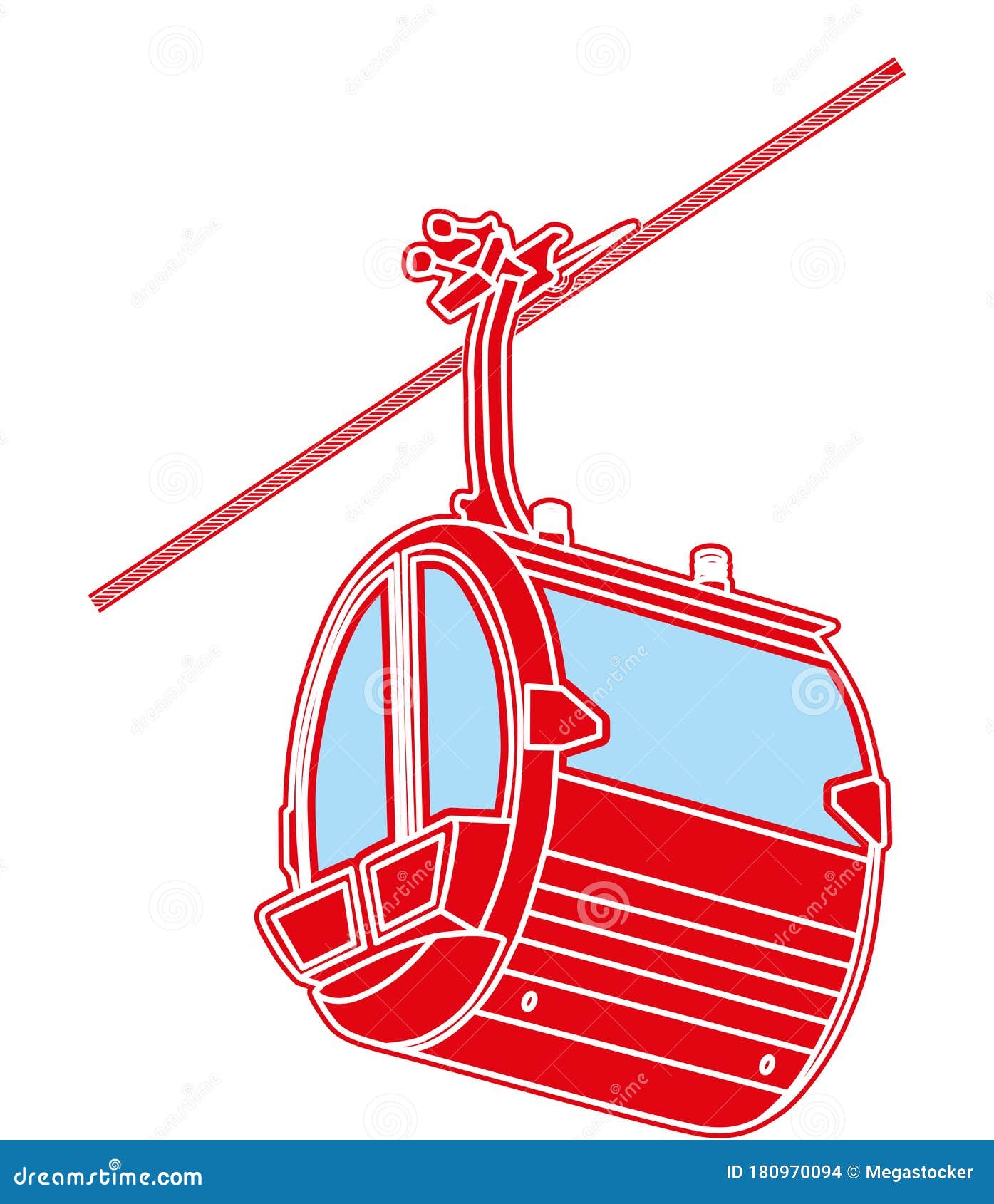 Cable Car Cabin - Vector Illustration Stock Vector - Illustration of ...
