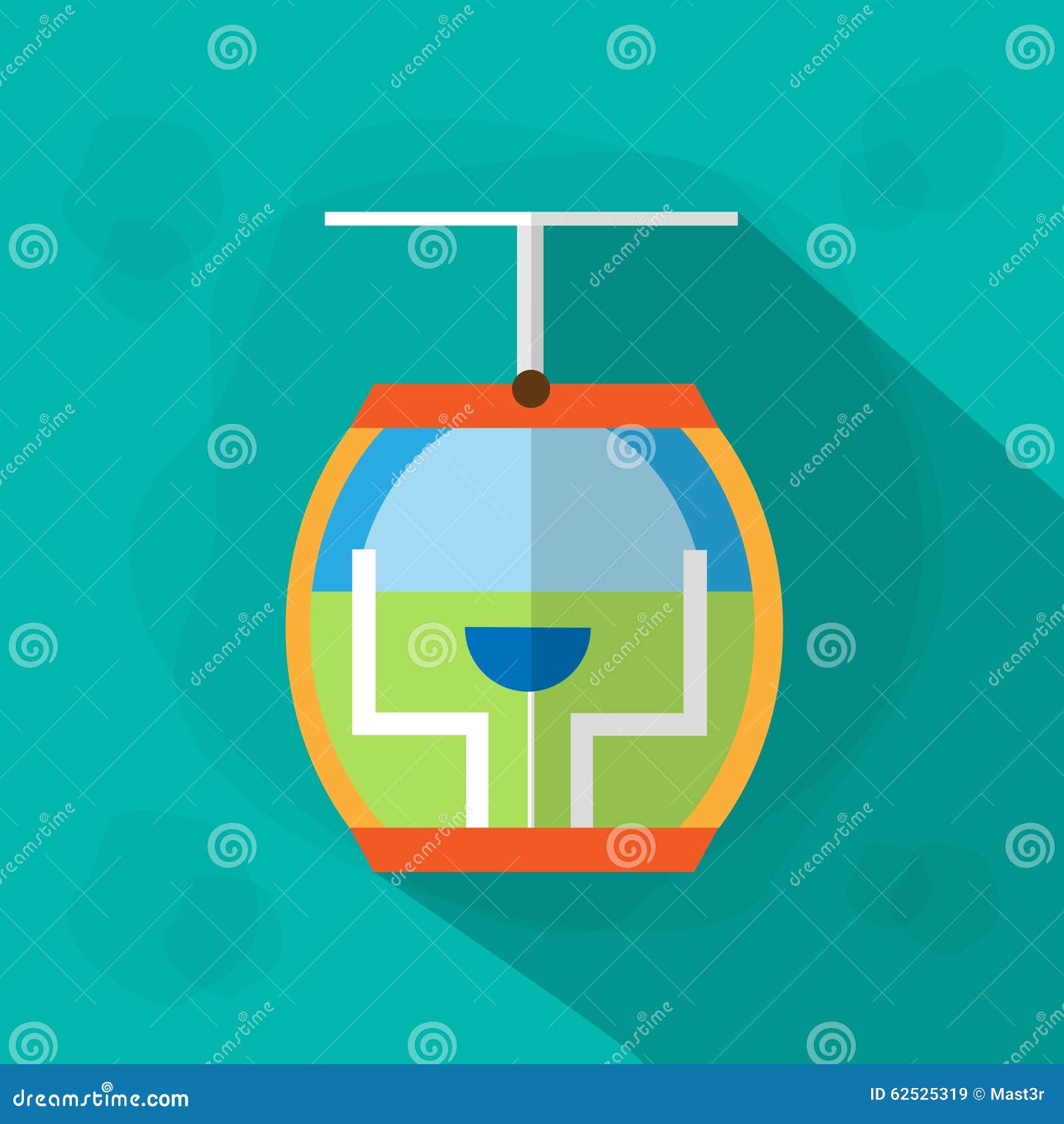 Cable Car Cabin Icon Vector Isolated On White Background, Cable Car ...