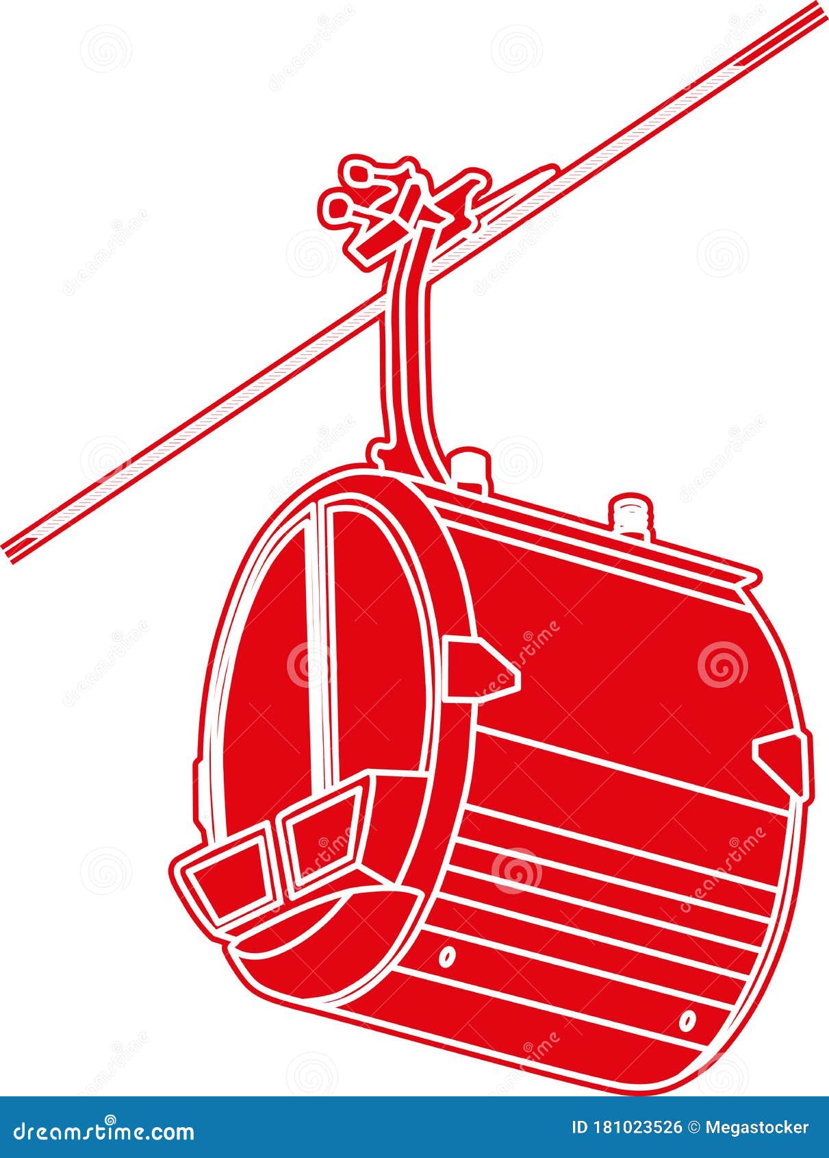Cable Car Cabin - Vector Illustration Stock Vector - Illustration of ...