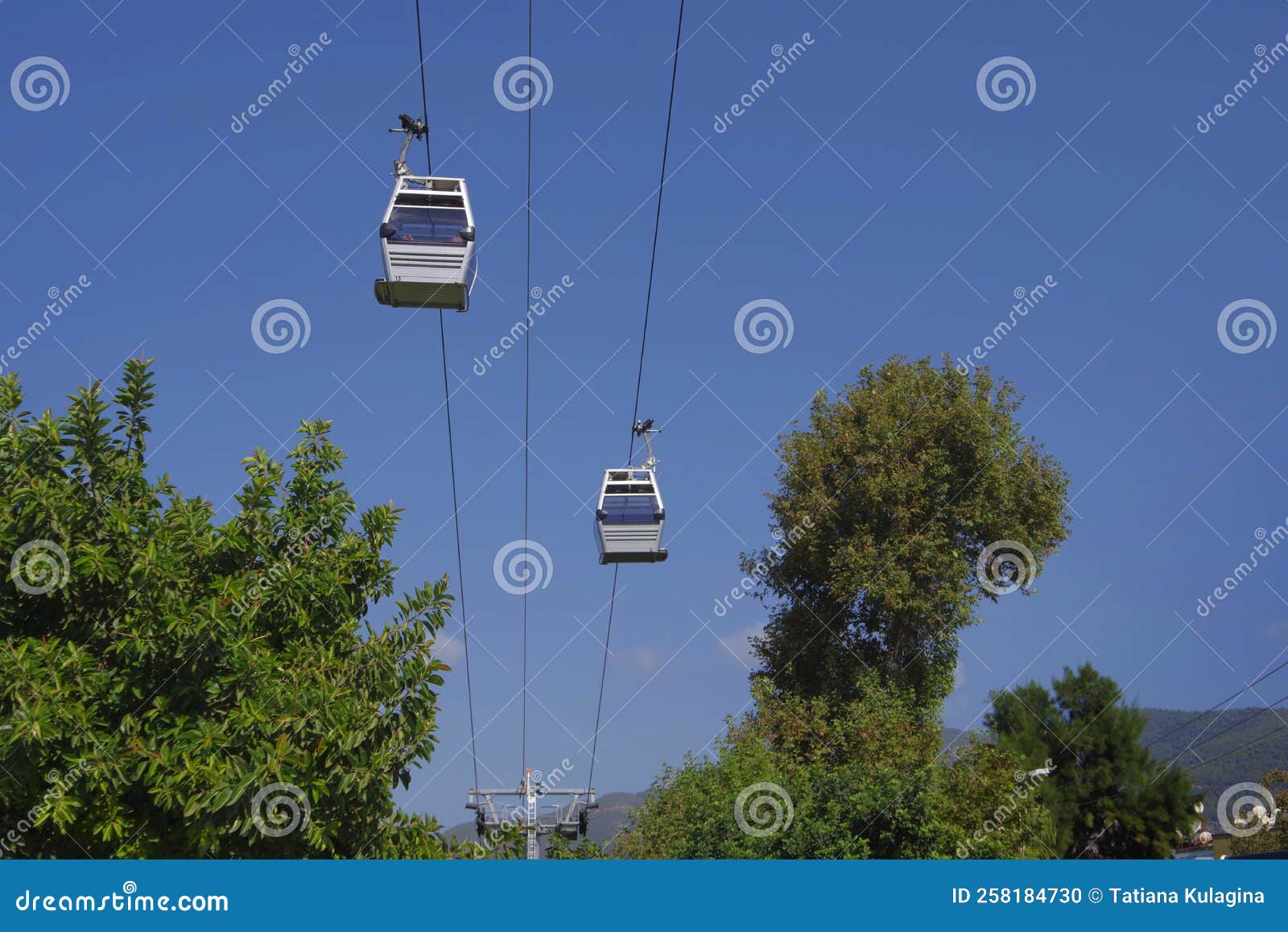 Cable Car in the City of Alanya in Turkey Stock Photo - Image of ...