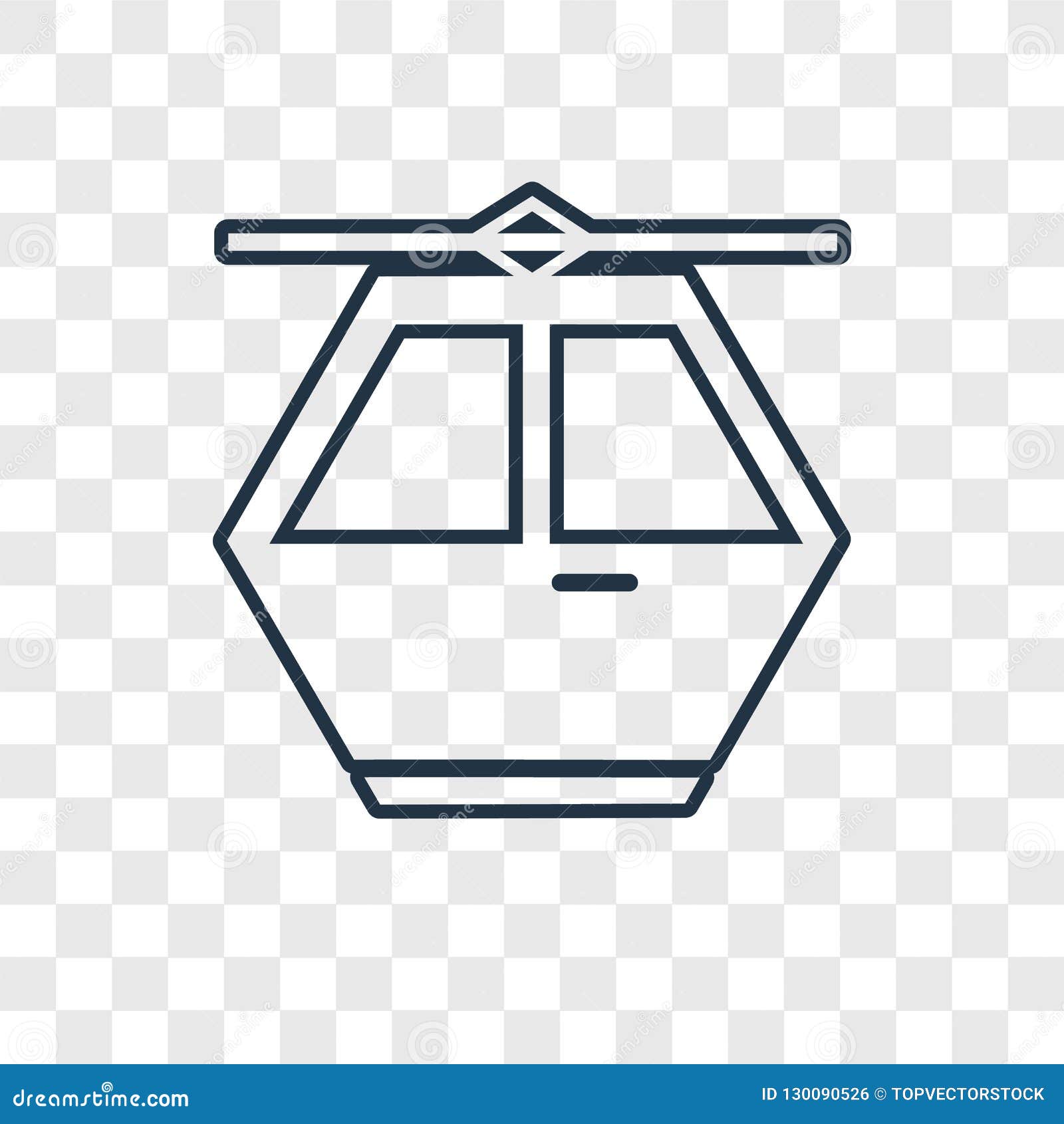 Cable Car Concept Vector Linear Icon Isolated on Transparent Background ...
