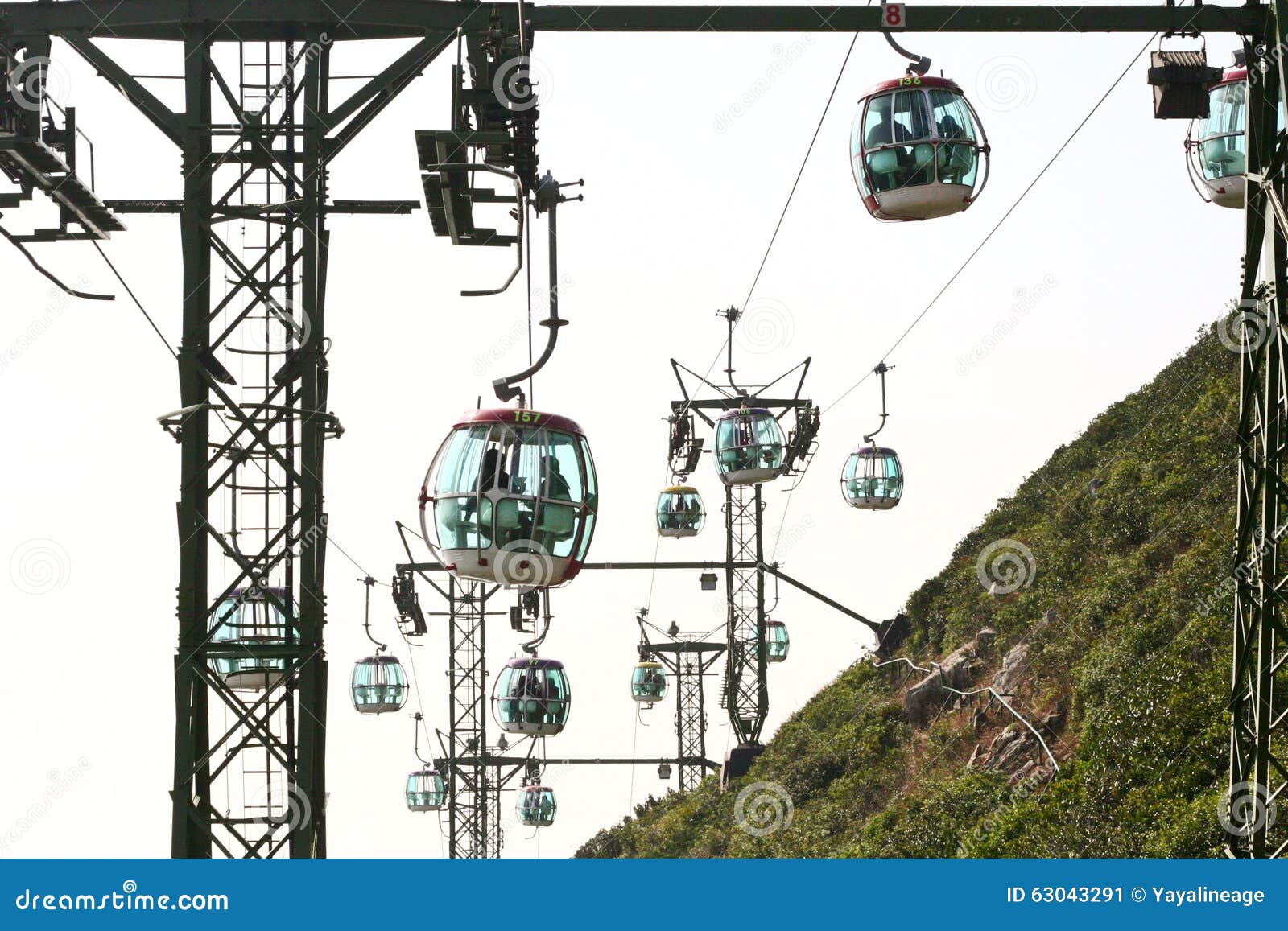 Cable car editorial photo. Image of hill, sightseeing - 63043291