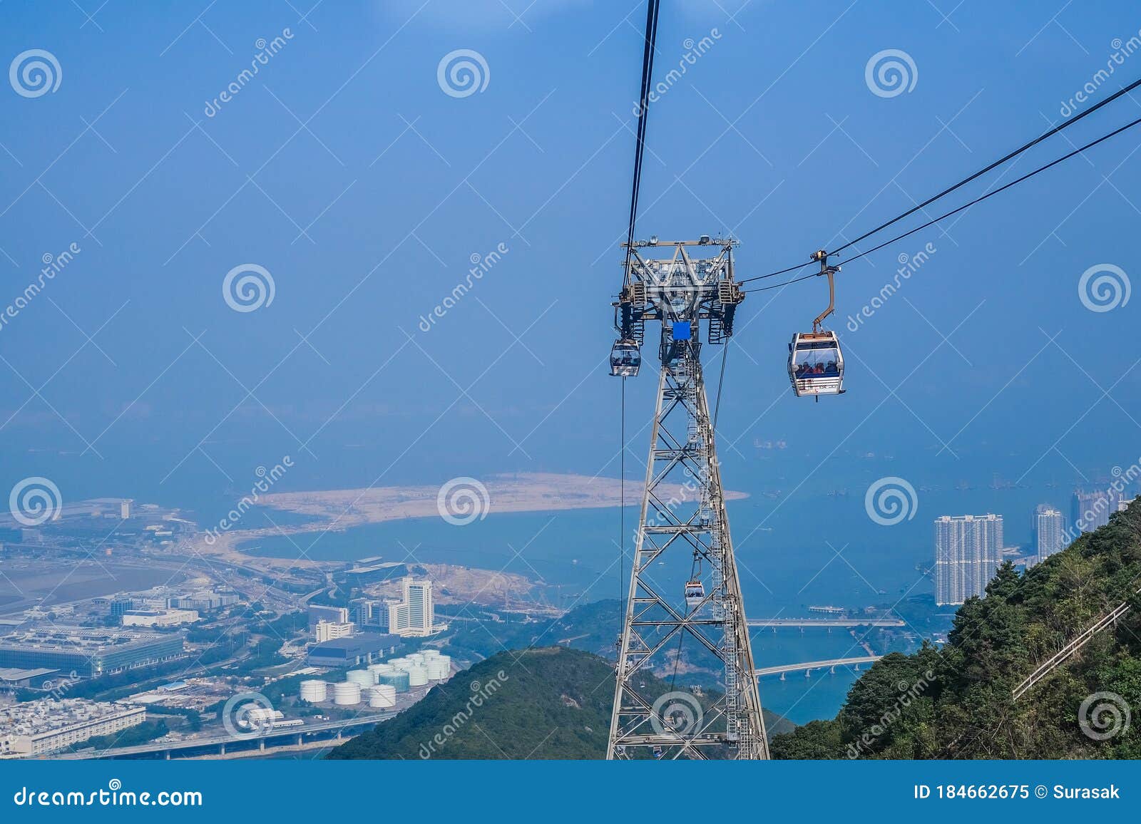 Cable Car,from Hong Kong Ocean Park Stock Image - Image of landmark ...