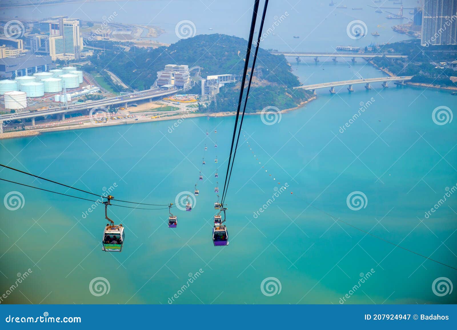 Cable car in Hong Kong stock image. Image of cablecar - 207924947