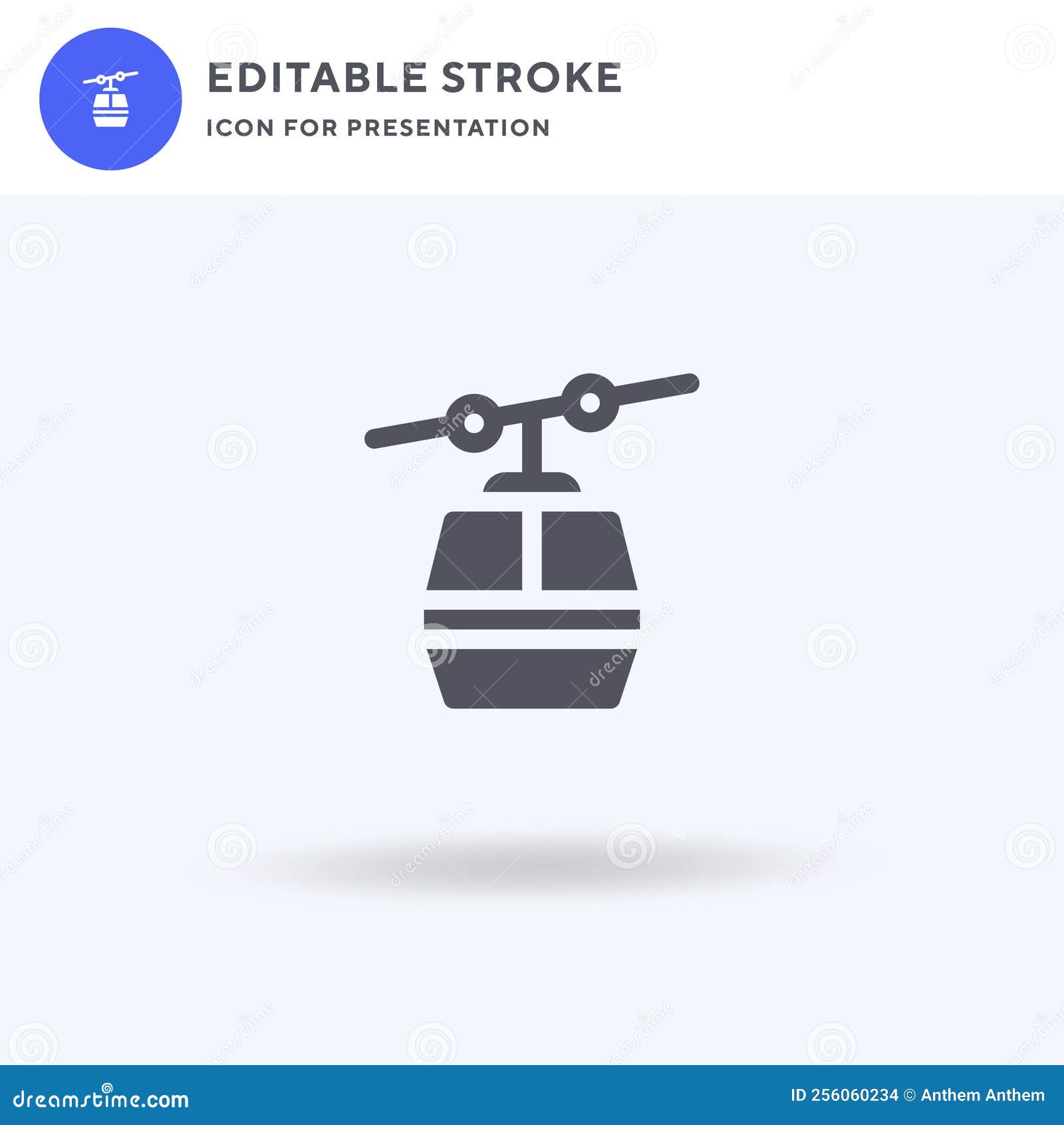 Cable Car Icon Vector, Filled Flat Sign, Solid Pictogram Isolated on ...