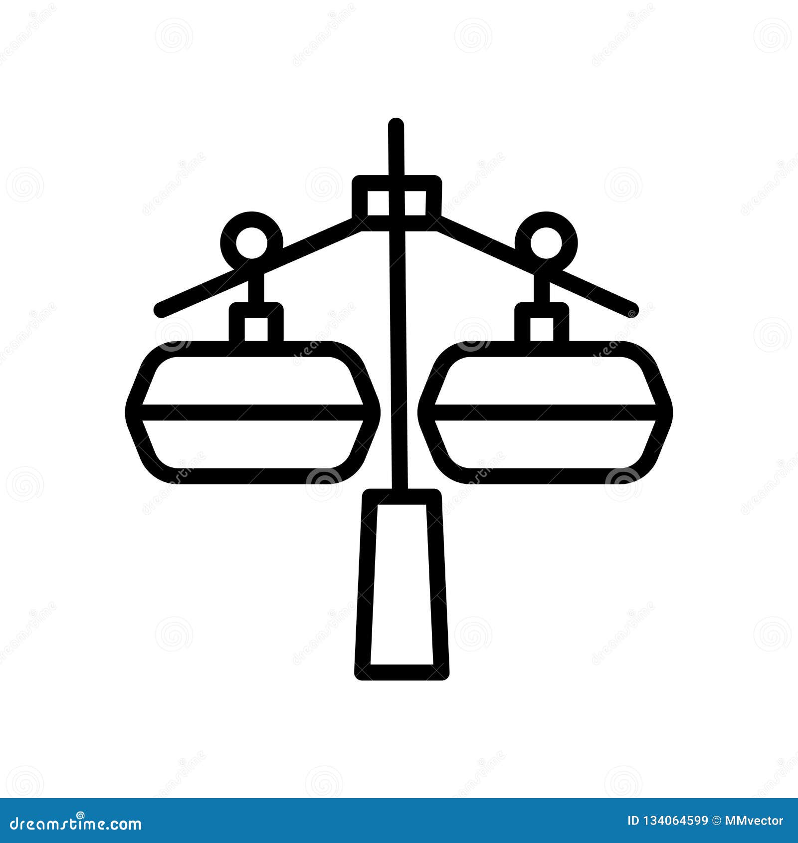 Cable Car Icon Vector Isolated on White Background, Cable Car Sign ...