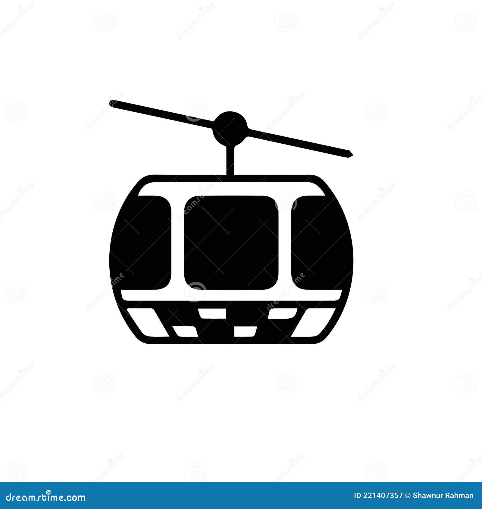 Cable Car Icon Vector Isolated on White Background, Cable Car ...