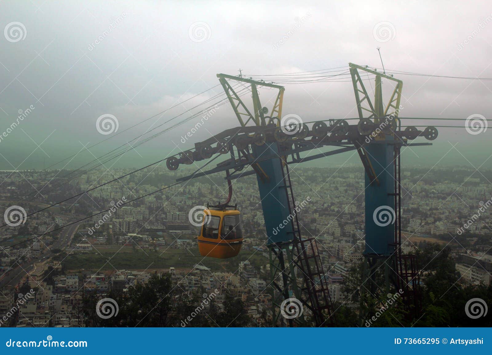Cable Car stock image. Image of fjord, cable, scenic - 73665295