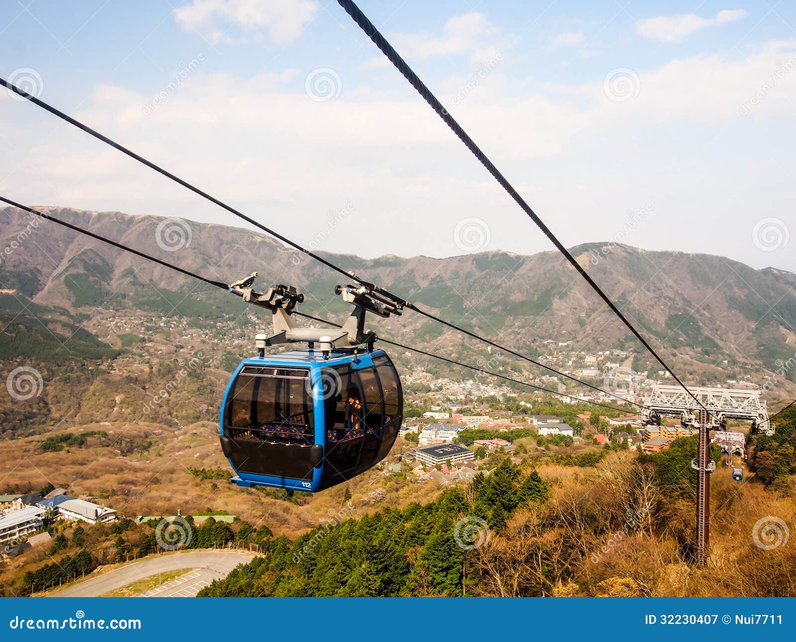 Cable car in Japan stock image. Image of blue, alpine - 32230407