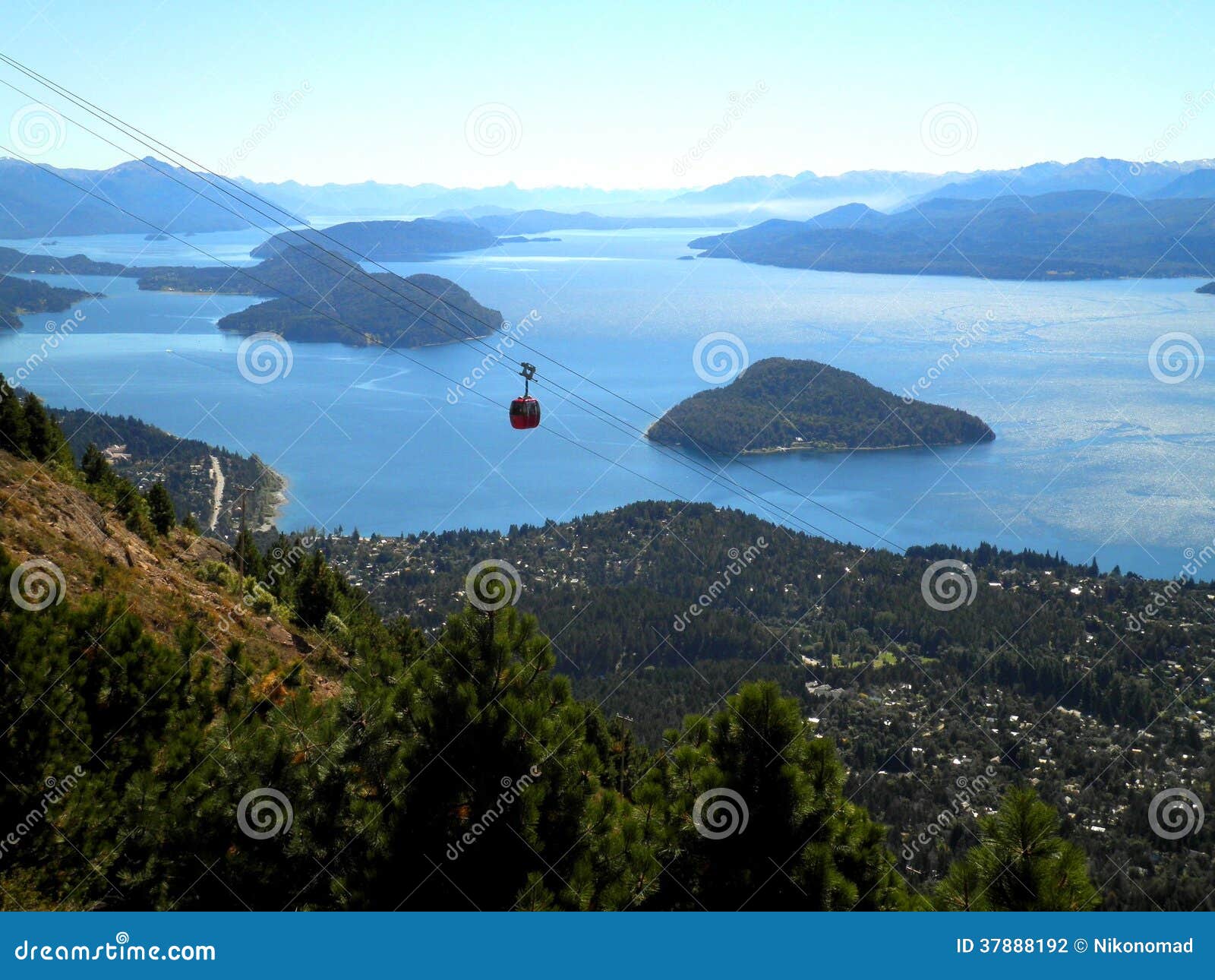Cable Car and Lake stock photo. Image of unusual, nature - 37888192