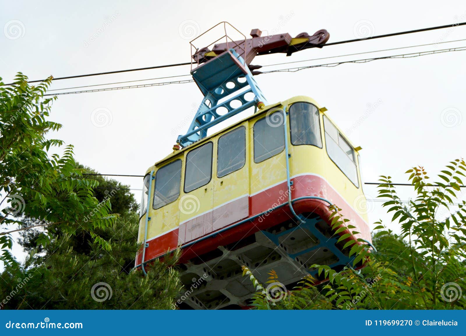 Cable Car with a Large Cabin for Passengers Stock Photo - Image of ...