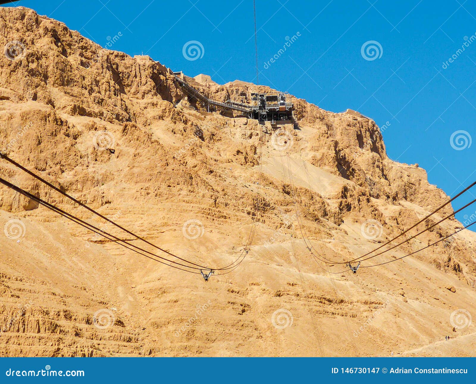 Cable car for Masada stock image. Image of park, nature - 146730147
