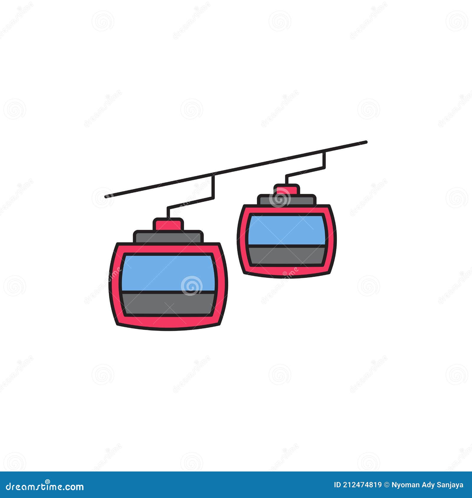 Cable Car Outline Icon Linear Style Sign for Mobile Concept and Web ... Cable Car Outline Icon Linear Style Sign for Mobile Concept and Web ...