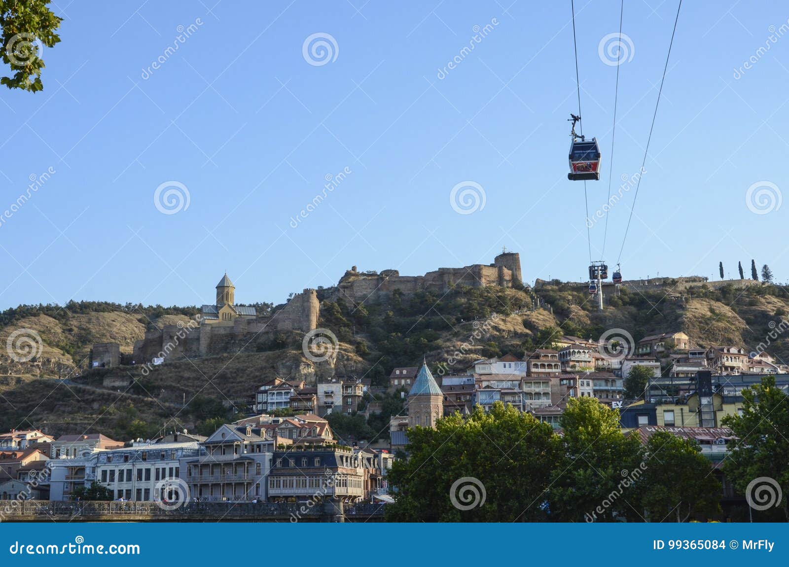 Tbilisi cable car, Georgia editorial stock image. Image of mood - 99365084