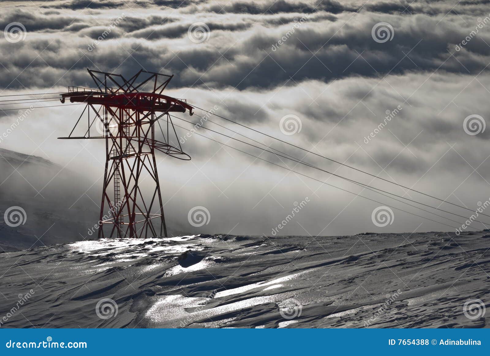 Cable car pillar stock photo. Image of lake, transport - 7654388
