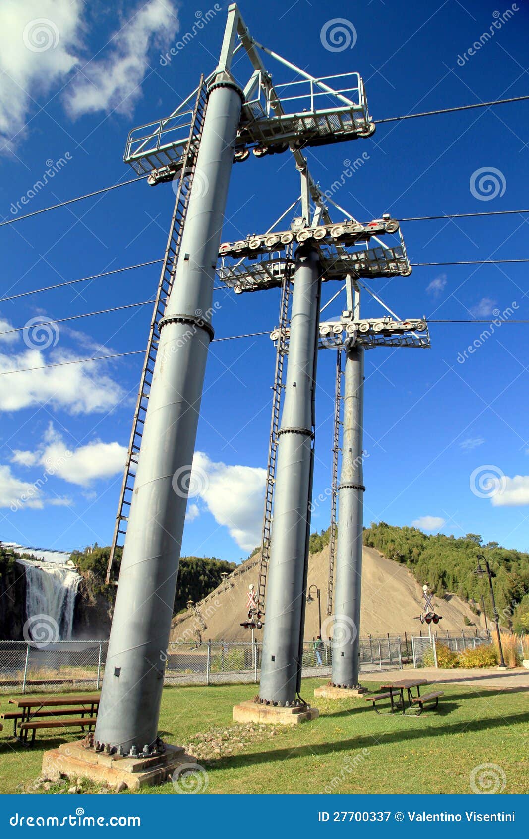 Cable Car Pillars stock image. Image of city, electricity - 27700337