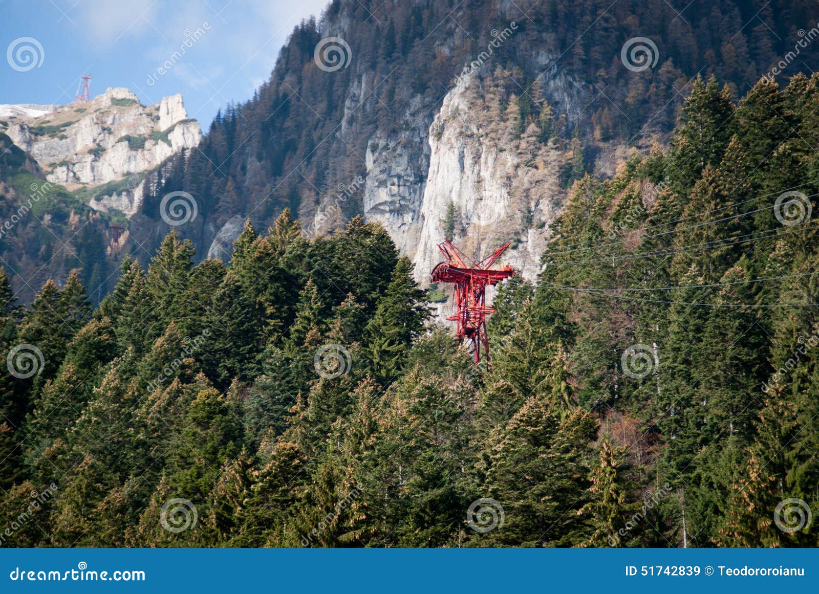 Cable car pole stock image. Image of busteni, majestic - 51742839
