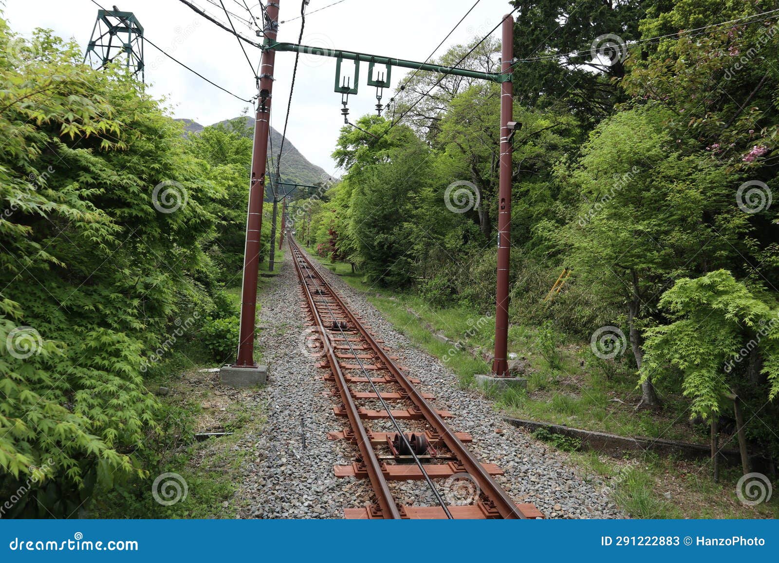 Railway Of Hakone Tozan Cable Train Line At Gora Station In Hakone ...