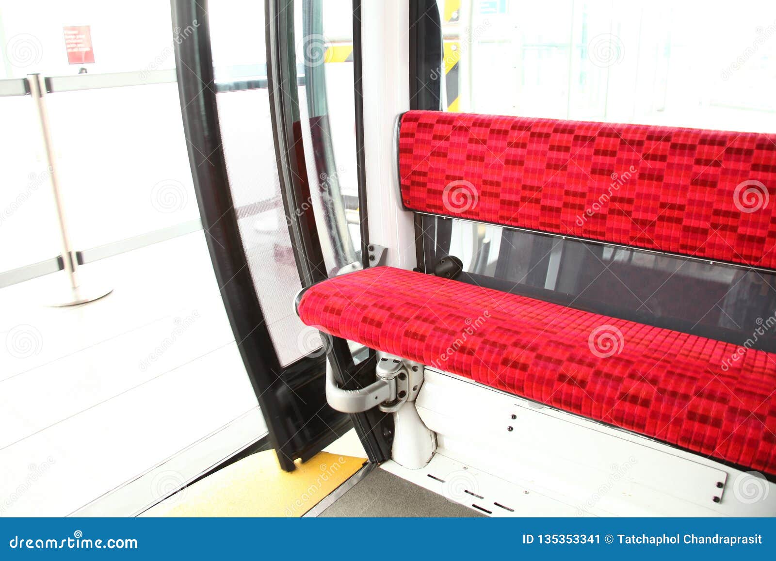 Cable car seat scene. stock image. Image of scene, inside - 135353341