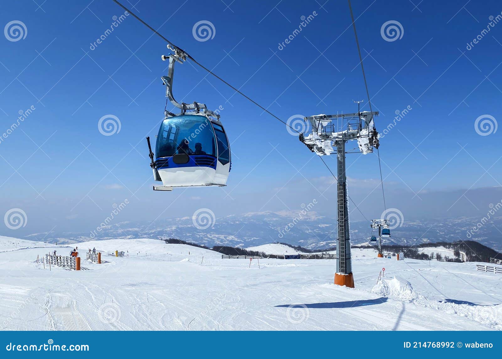 Cable Car on the Ski Resort Stock Photo - Image of lift, holiday: 214768992