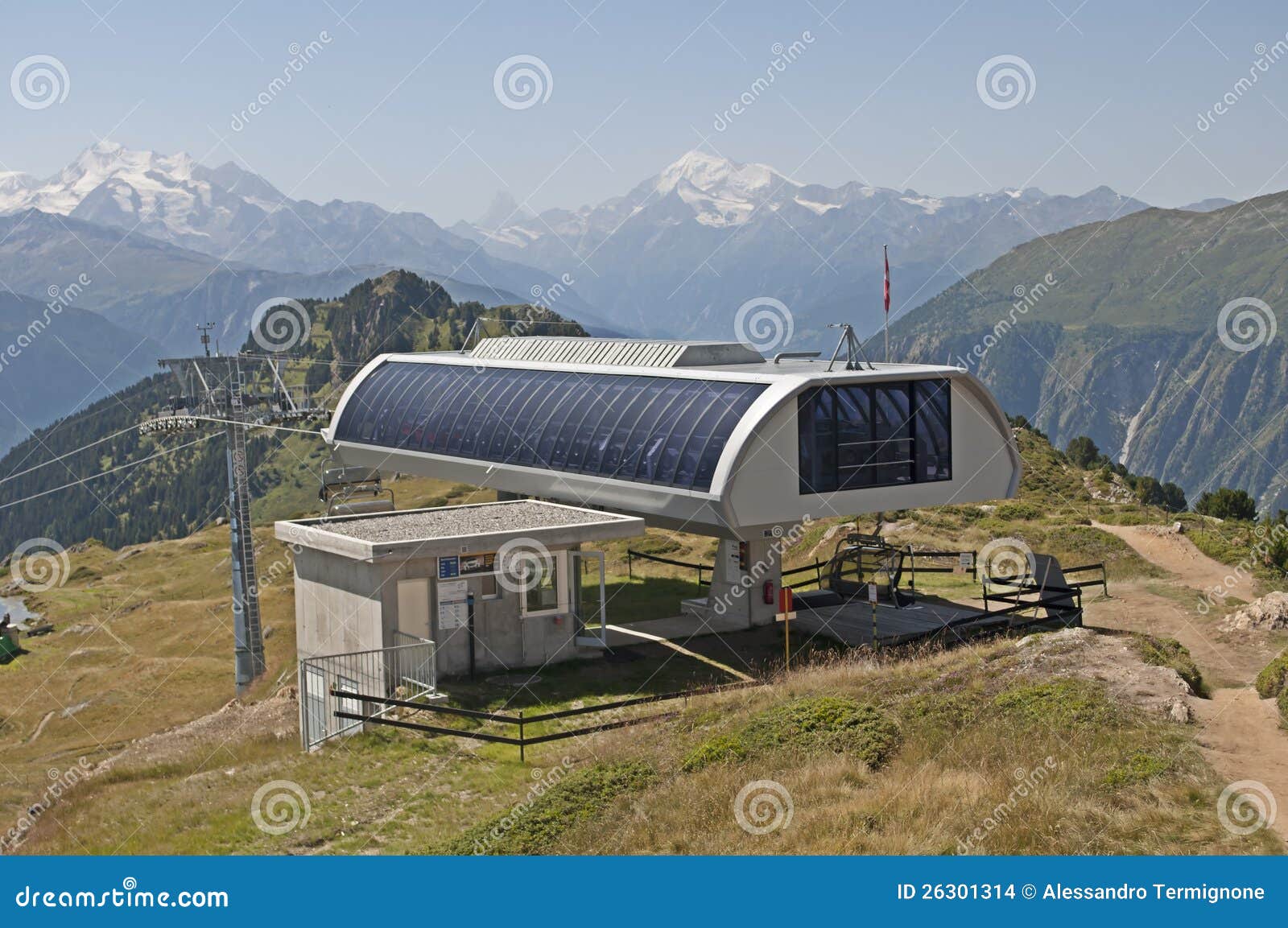Cable car station stock photo. Image of aletch, sunny - 26301314