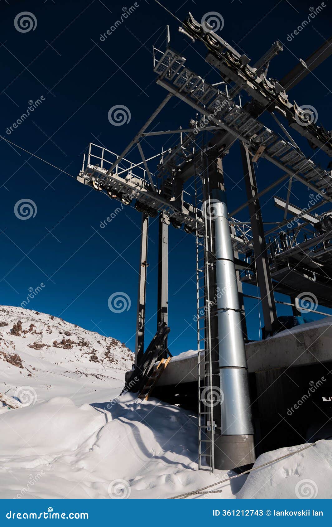 Cable Car Station. Wide Angle View of Monolithic Cable Car Structure in ...