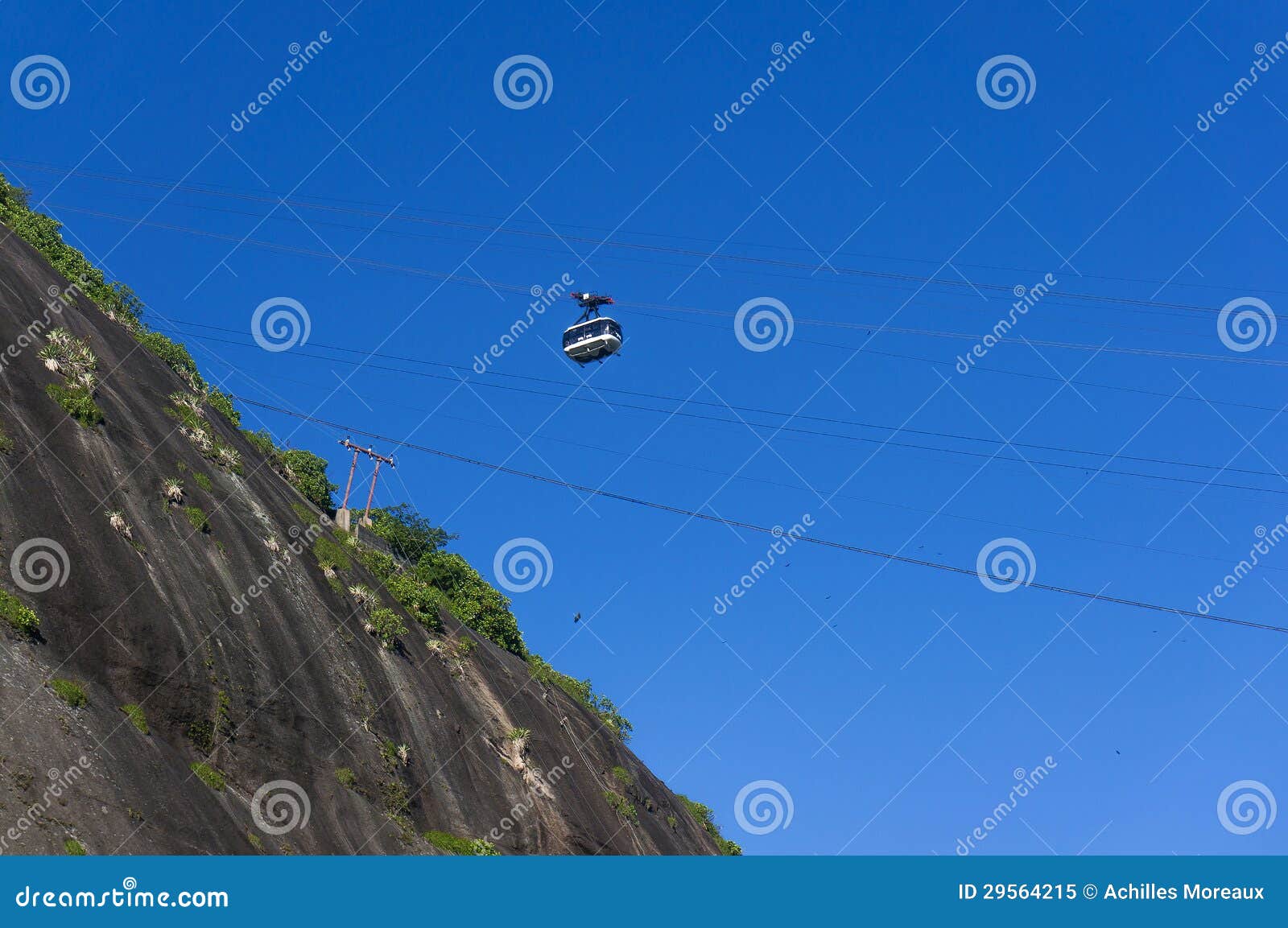 Cable Car on the Sugar Loaf Mountain Stock Image - Image of skies, loaf ...